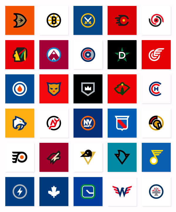 Minimalist NHL logos | Baboon